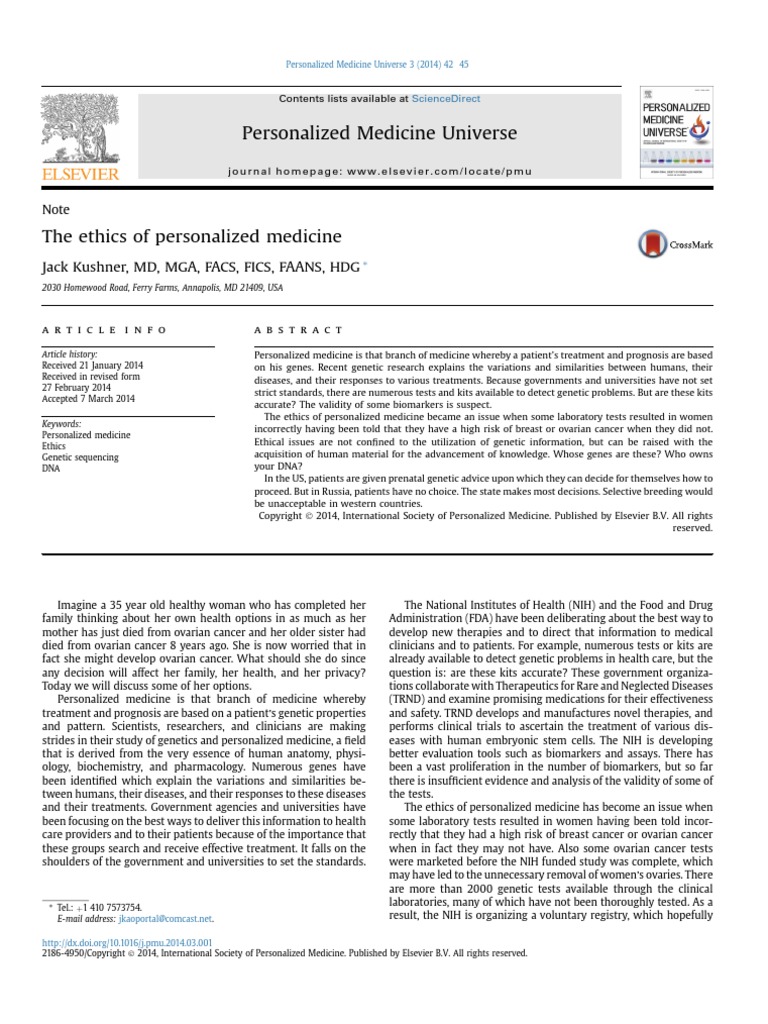 Personalized Medicine Universe: Jack Kushner, MD, MGA, FACS, FICS ...