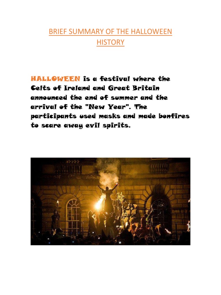Brief Summary of The Halloween History | PDF | Social Science | History