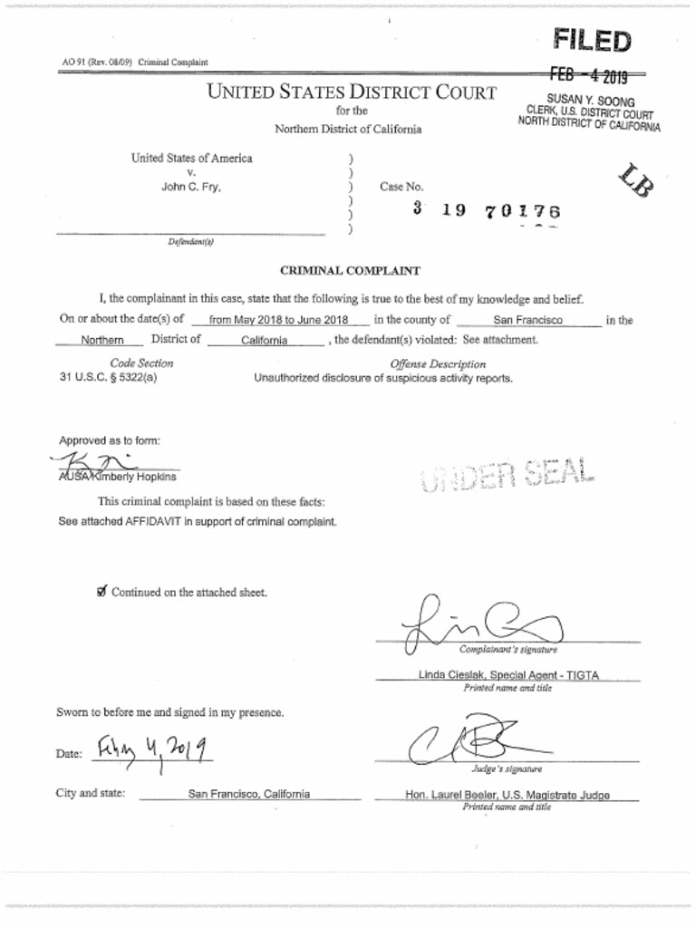 John C. Fry Complaint | PDF