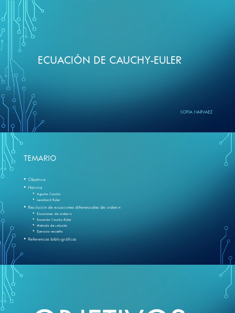 Ecuacion Cauchy Euler Pdf Leonhard Euler Enseñanza De Matemática