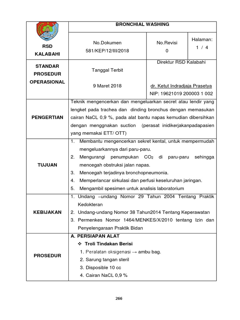 SPO - Bronchial Washing | PDF