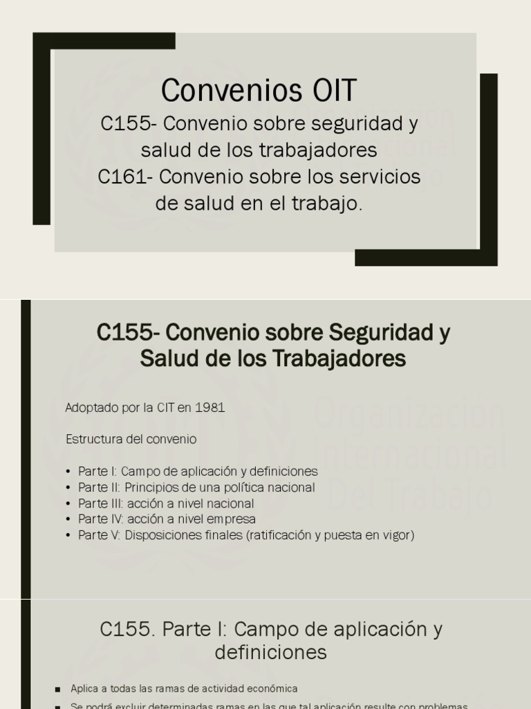 Convenios Oit | PDF | Organización Internacional del Trabajo | Regulación