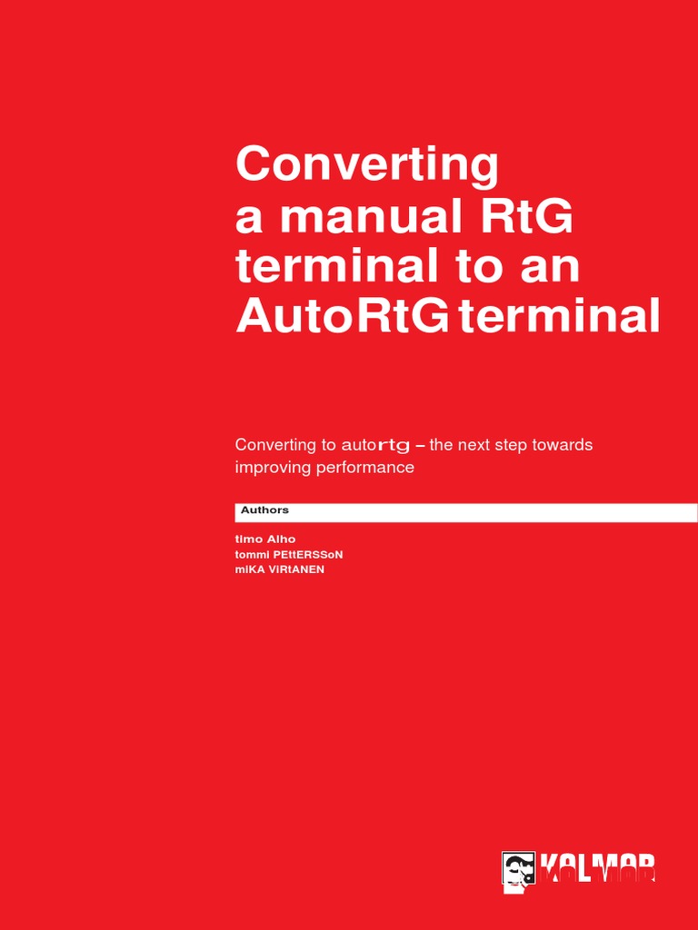 Converting A Manual Rtg Terminal To An Autortg Terminal Pdf