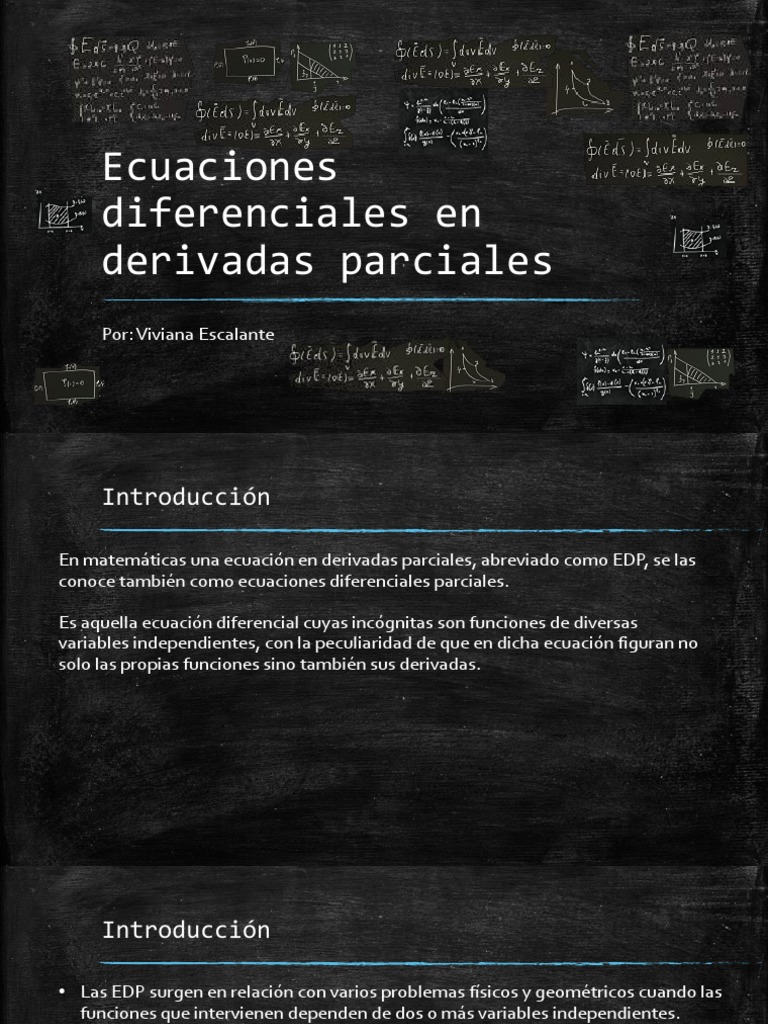 Ecuaciones Diferenciales en Derivadas Parciales | PDF | Ecuación diferencial parcial | Cálculo