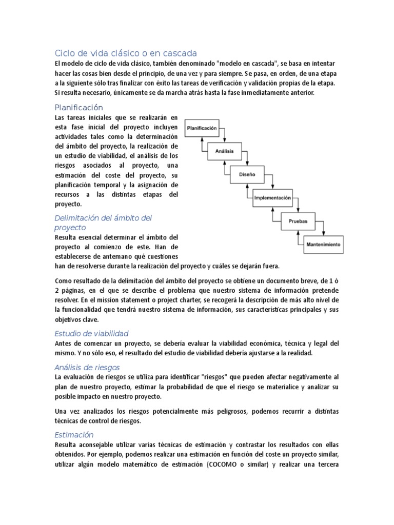 Ciclo de Vida Clasico | PDF | Software | Diseño