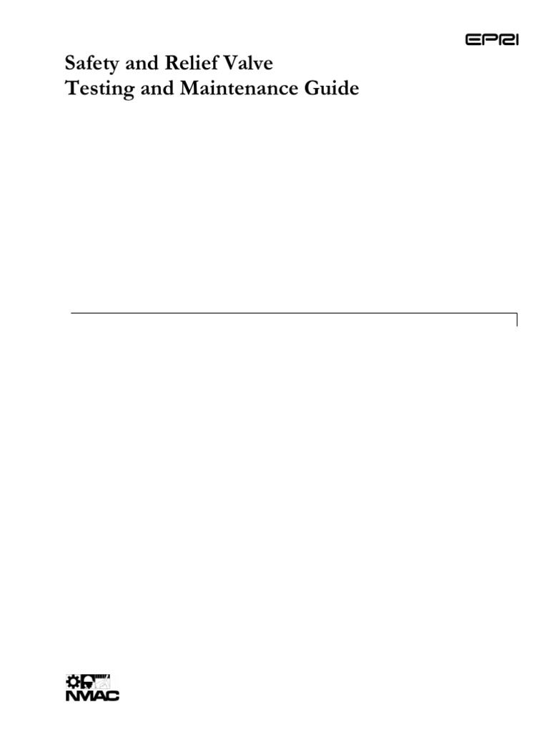 Safety and Relief Valve Testing and Maintenance Guide | PDF | Nuclear ...