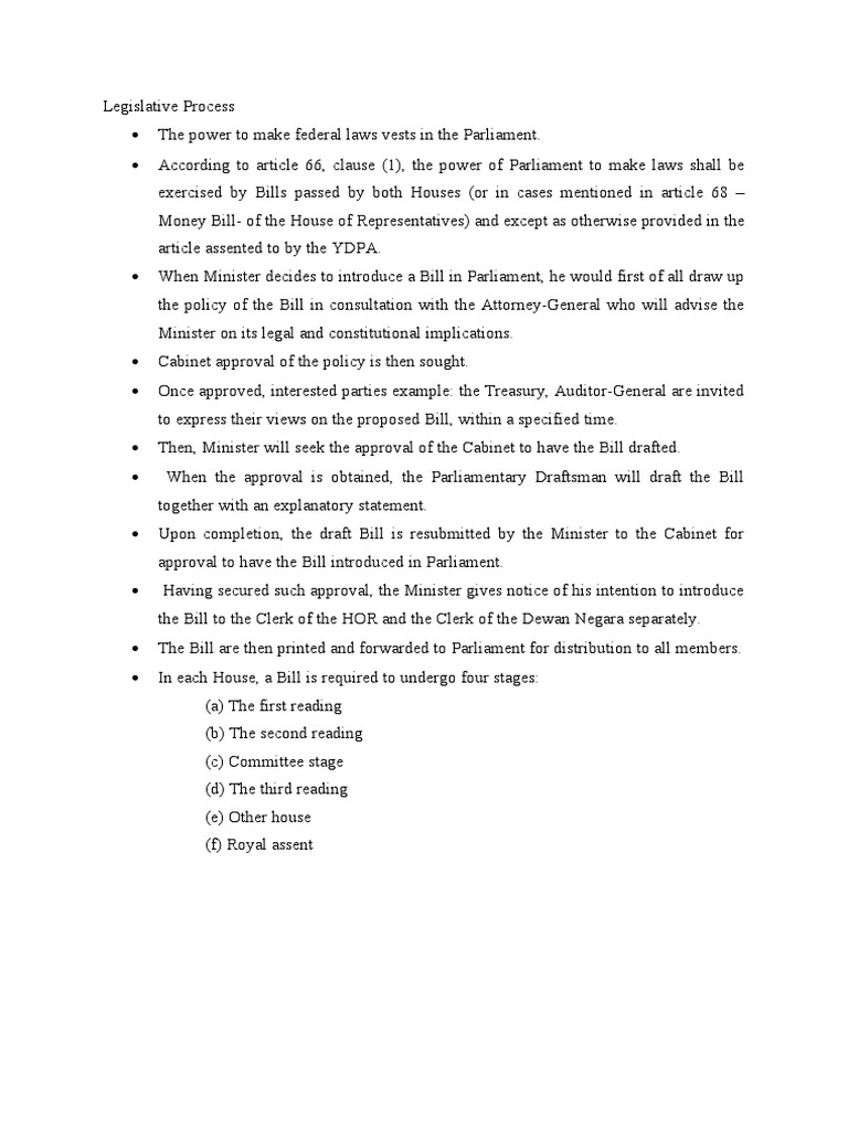 Legislative Process | PDF | Bill (Law) | Government