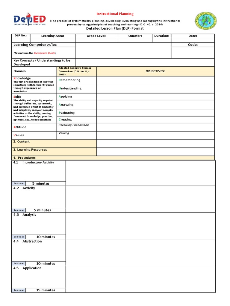 DLP Format | PDF | Lesson Plan | Emergence