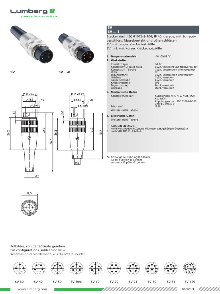 Lumberg SV Connector | PDF