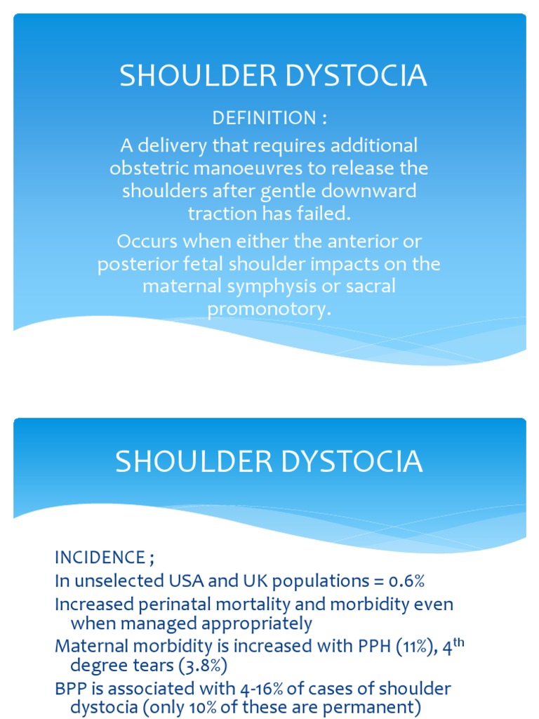 SHOULDER DYSTOCIA.pptx | Shoulder | Anatomical Terms Of Motion
