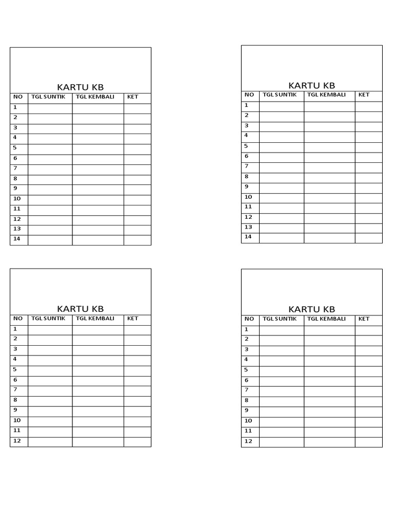 Kartu KB | PDF
