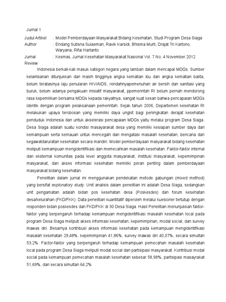 Review Jurnal | PDF | Pengembangan Diri