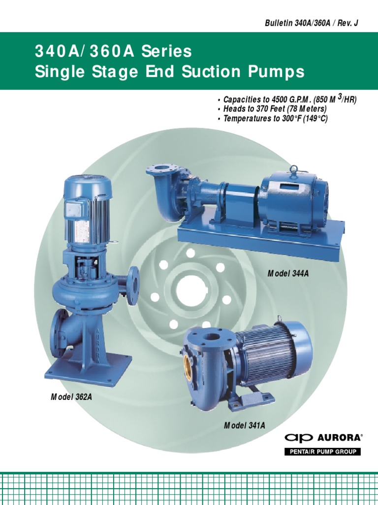 Aurora 340A/360A Pump Series Overview | PDF | Bearing (Mechanical) | Pump