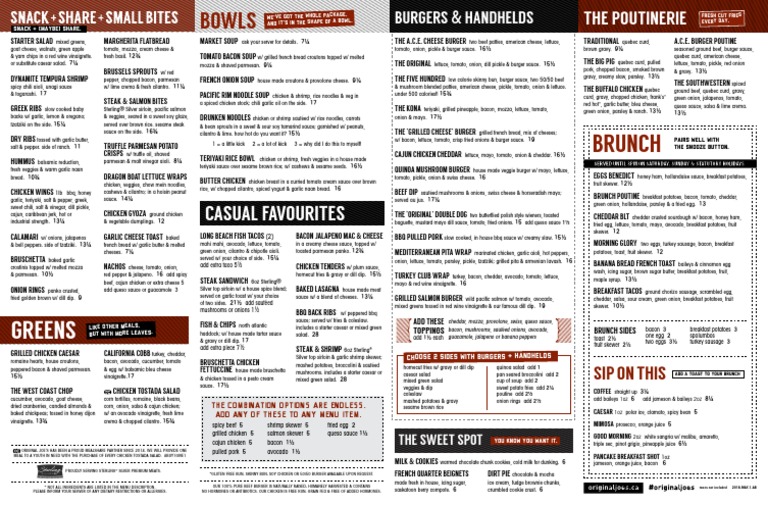 Oj Menu Food Ab May 2018 1 | PDF | Hamburgers | Potato Chip