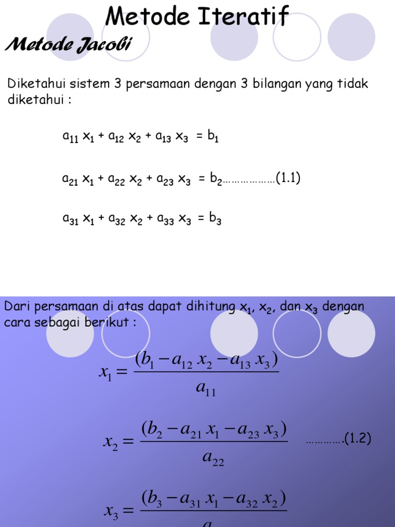 Metode Jacobi & Gauss Seidel | PDF