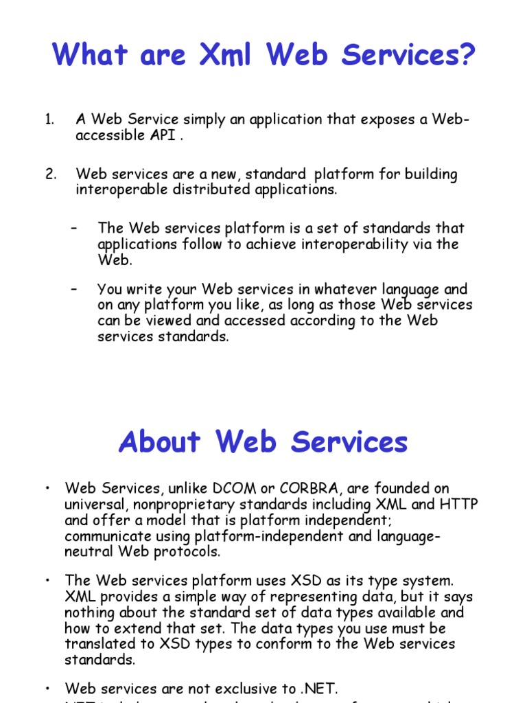 What Are XML Web Services? | PDF | Web Service | Soap