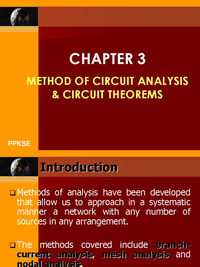 Chapter 3 - Methods of Circuit Analysis and Circuit Theorems | PDF ...