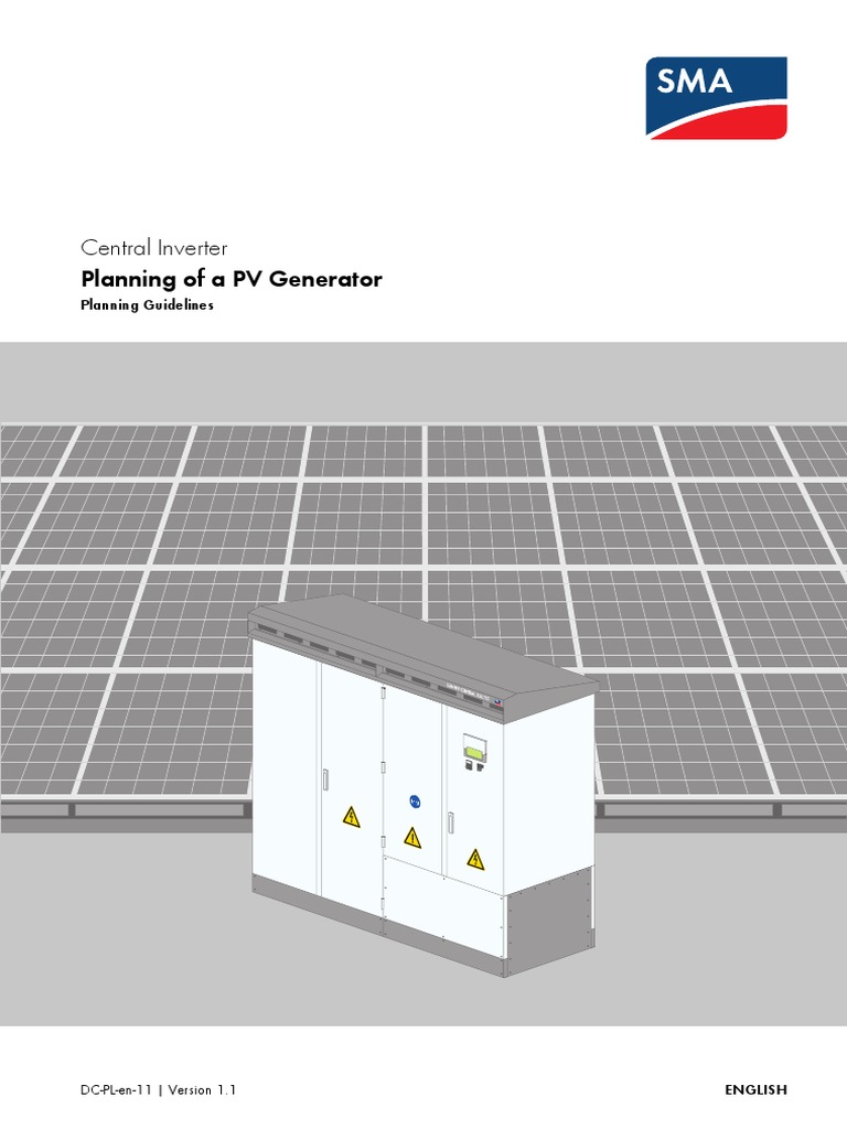 Central Inverter: Planning of A PV Generator | PDF | Photovoltaics ...