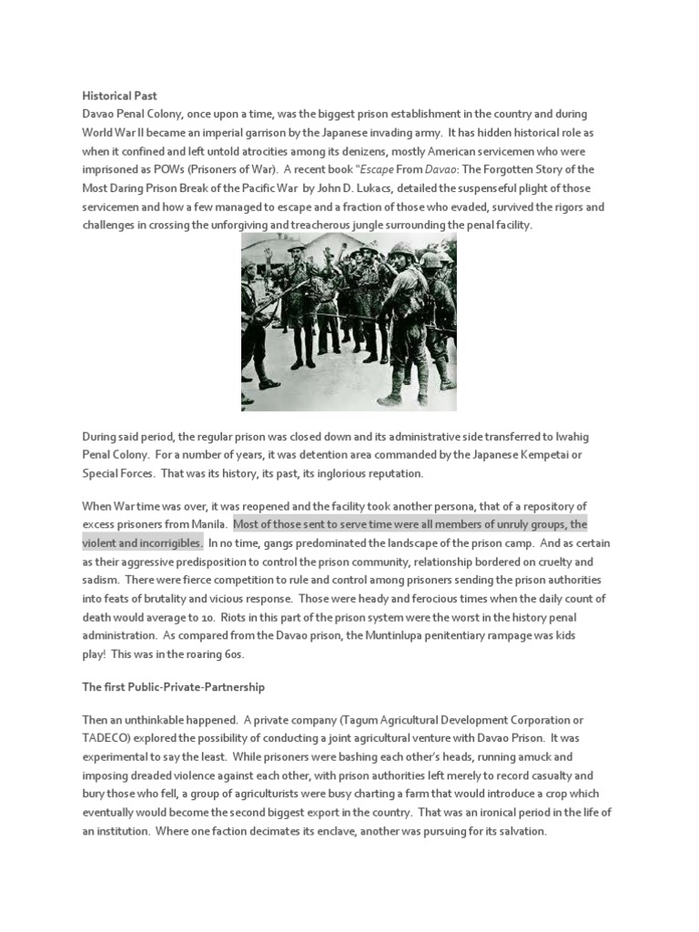 Davao Penal Colony | PDF | Mindanao | Prison