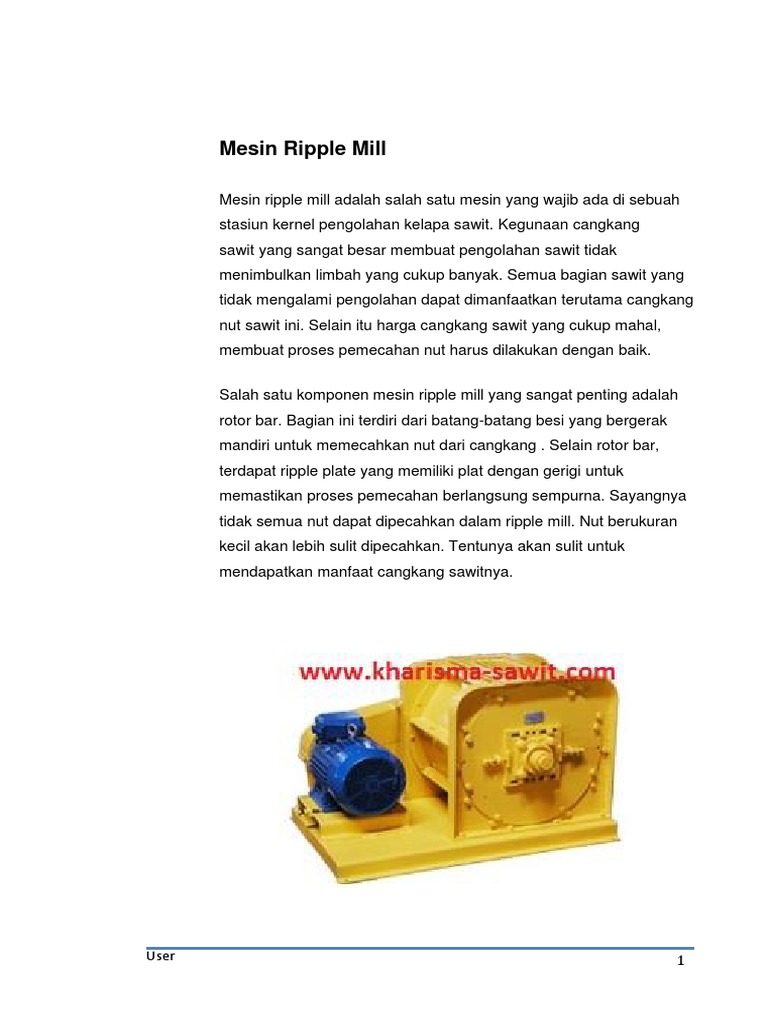 Mesin Ripple Mill | PDF