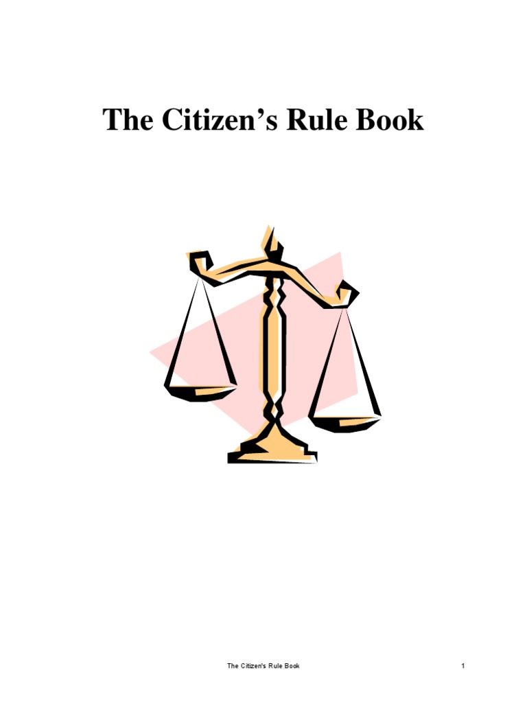 Citizen Rule Book | PDF | Jury Trial | Constitutionality