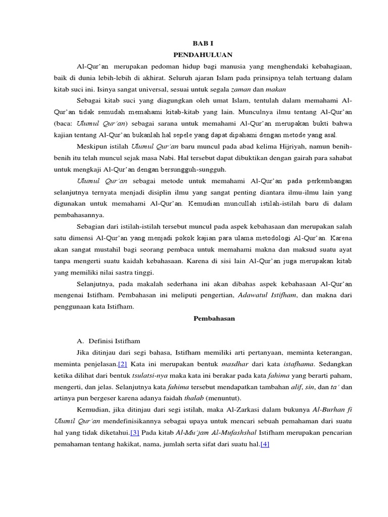 Makalah Istifham | PDF