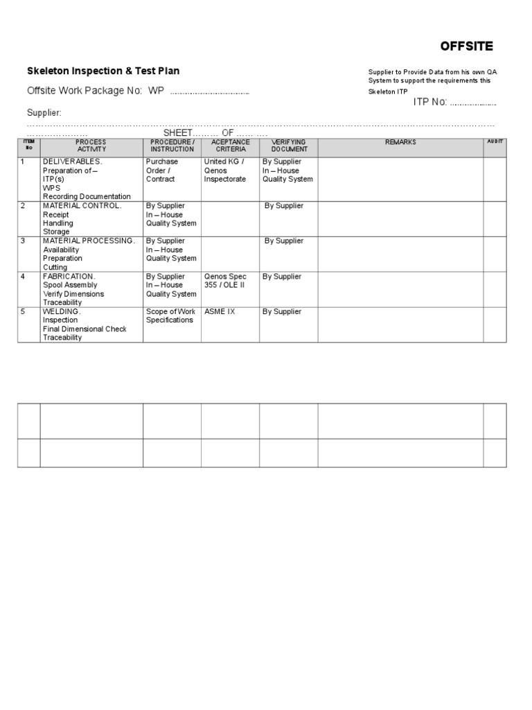Inspection Report Template | PDF