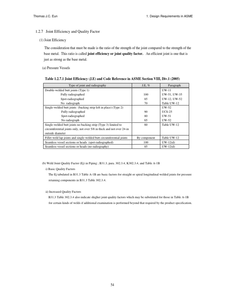 Joint Efficiency and Quality Factor | PDF | Building Engineering ...