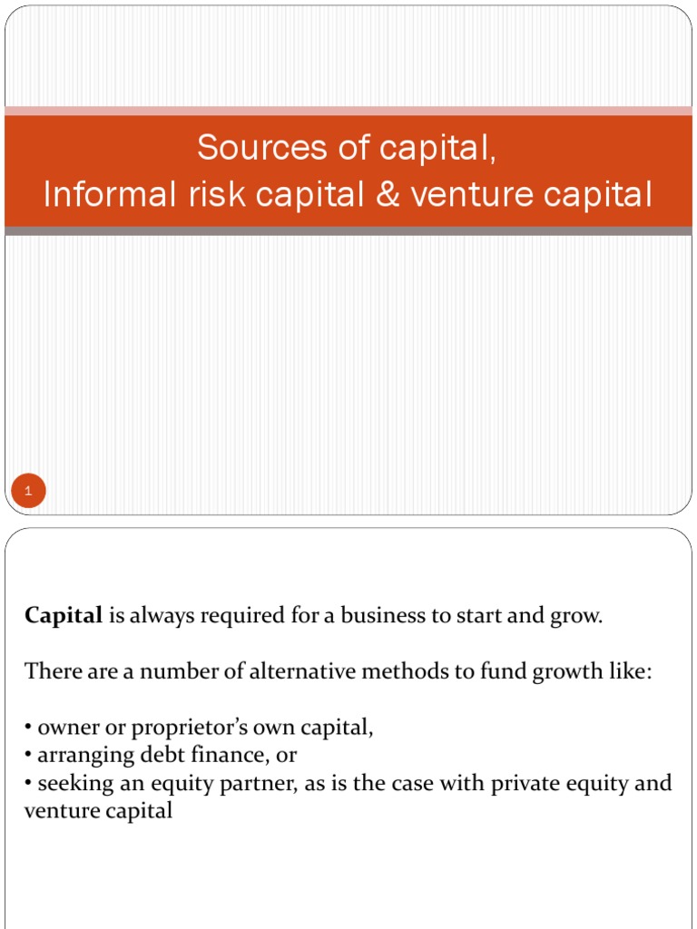 Sources of Capital | PDF | Venture Capital | Corporate Finance