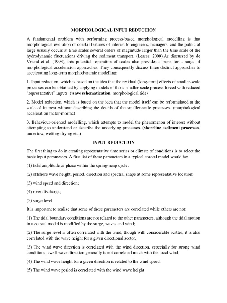 Morphological Input Reduction | PDF | Tide | Applied And ...