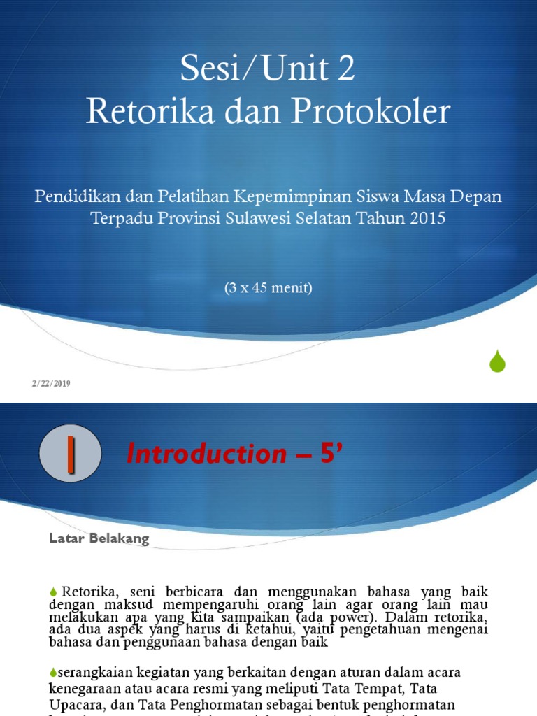Retorika Dan Protokoler | PDF | Seni