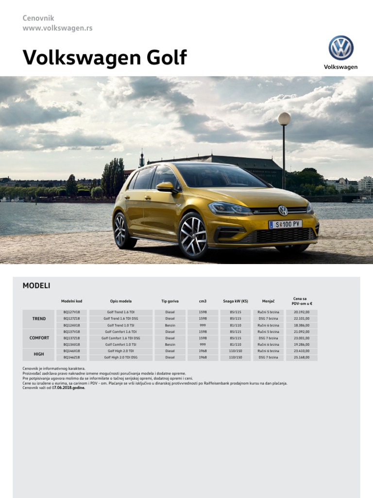 Volkswagen Golf | PDF