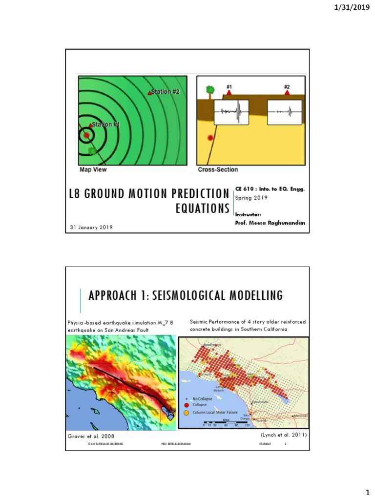 Lecture 8 Ground Motion Prediction Equation | PDF | Earthquakes ...