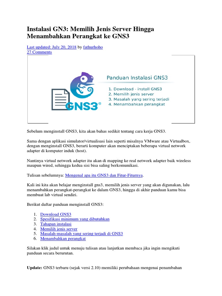 Instalasi GN3 | PDF