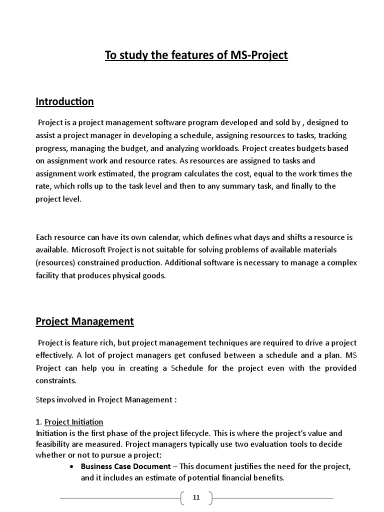 MS Project | PDF | Feasibility Study | Project Management