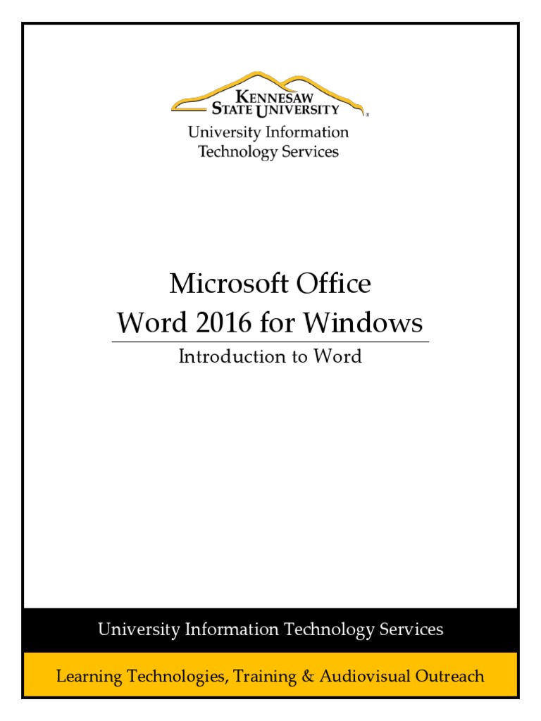 0472 Introduction To Word 2016 PDF | PDF | Microsoft Word | Paragraph