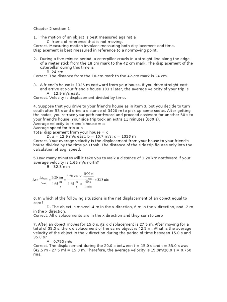 Chapter 2 Section 1 Physics | PDF | Velocity | Geometry