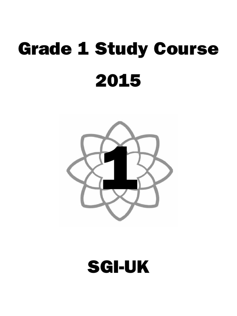Grade 1 Study Course 2015 | PDF | Nichiren | Mahayana