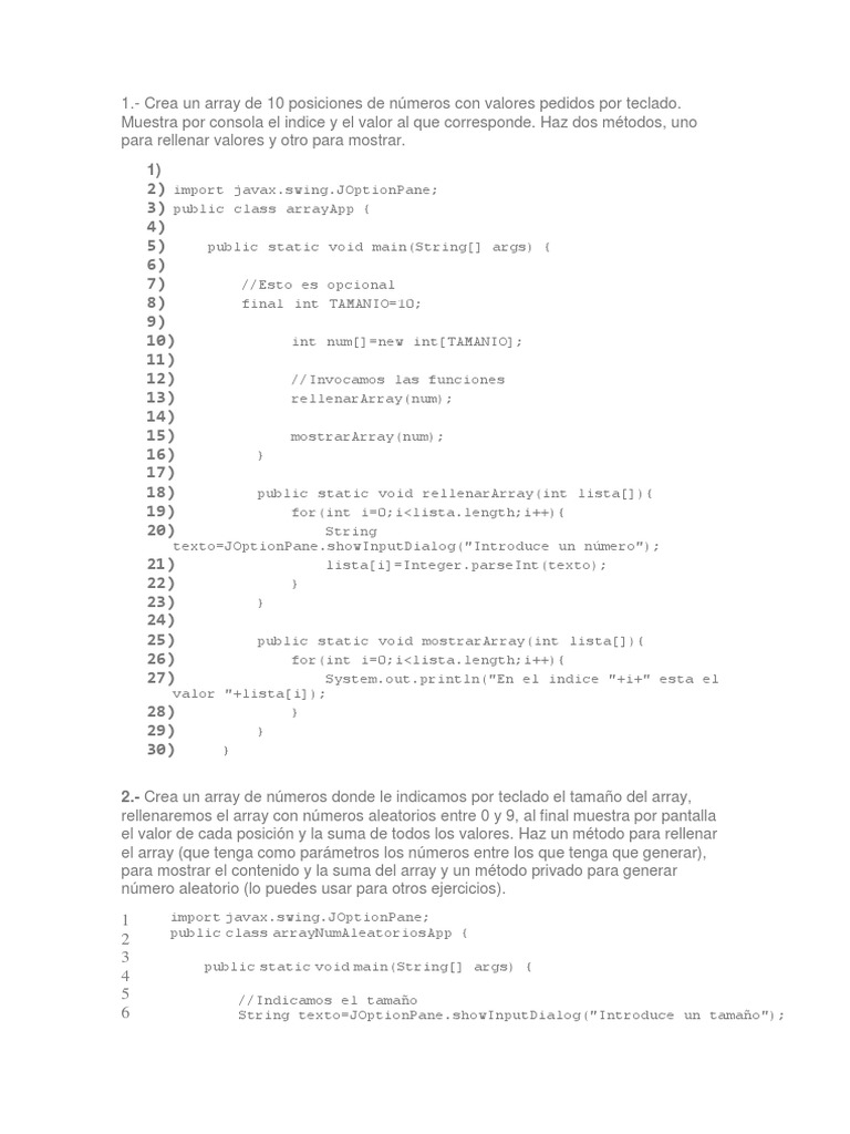 ARRAYS | PDF | Cadena (informática) | Estructura de datos de matriz