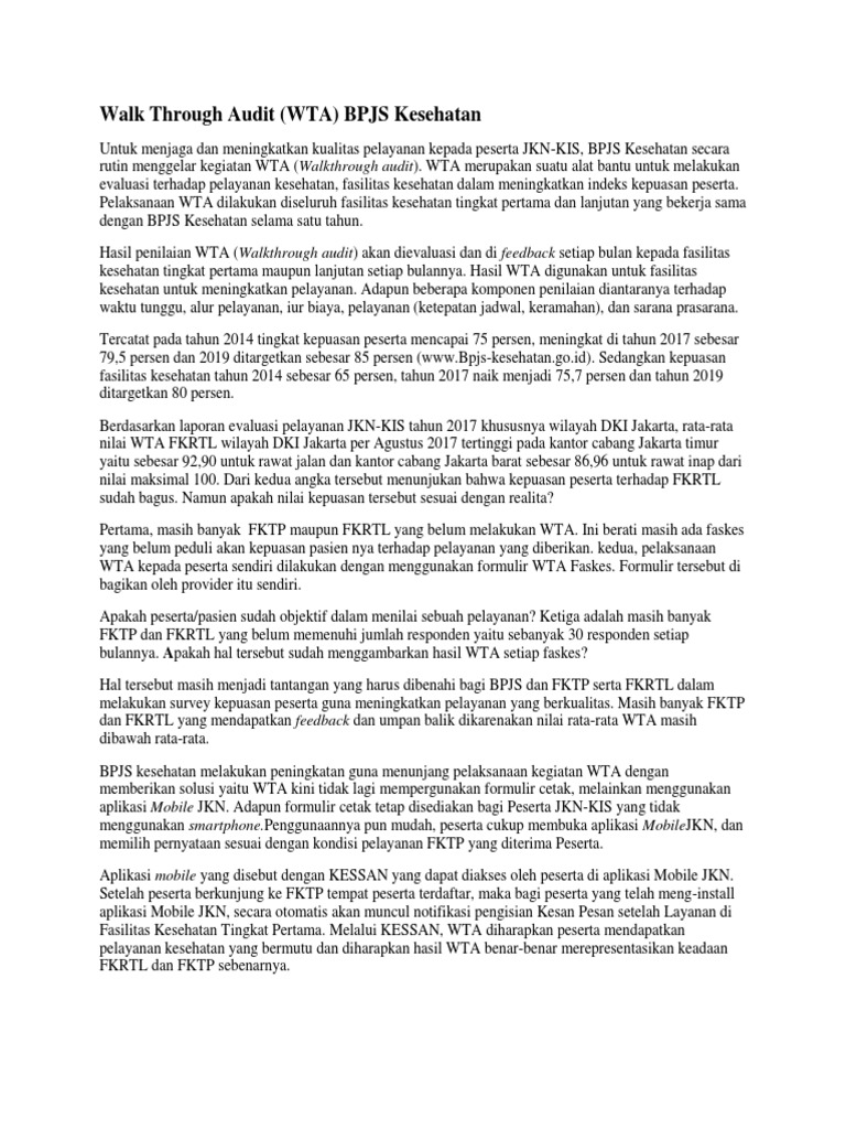 Walk Through Audit | PDF