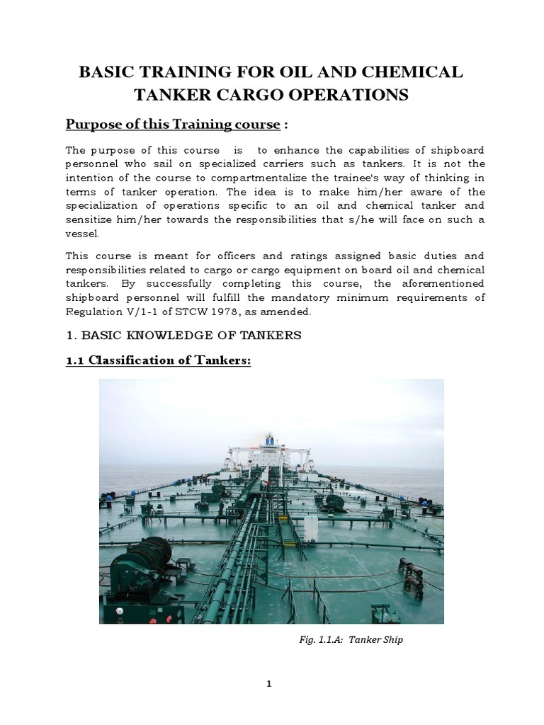 3.oil and Chemical Cargo Operation Handout WORD PDF | PDF | Oil Tanker ...