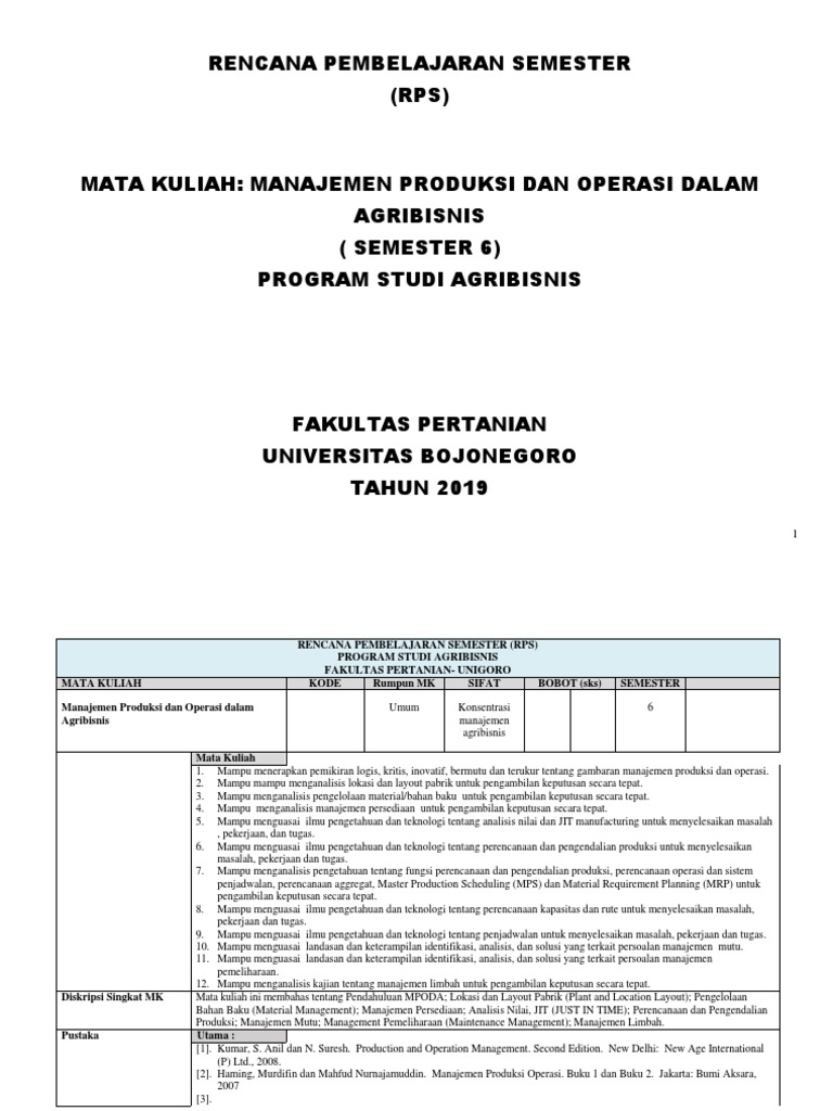 Rencana Pembelajaran Semester | PDF | Komputer
