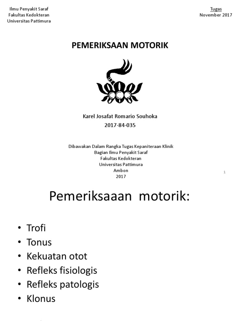Pemeriksaan Motorik | PDF
