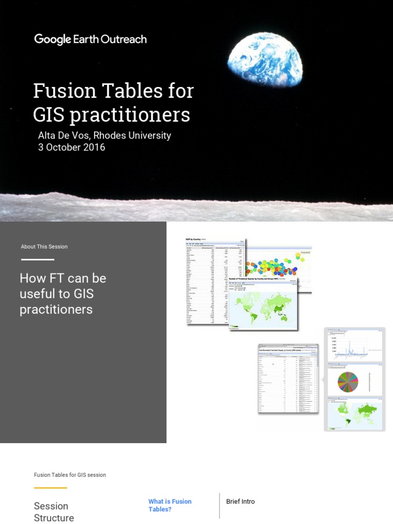 Fusion Tables For GIS Practitioners | PDF | Geographic Information ...