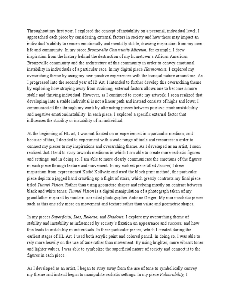 Curatorial Rationale | PDF | Drawing | Emotions