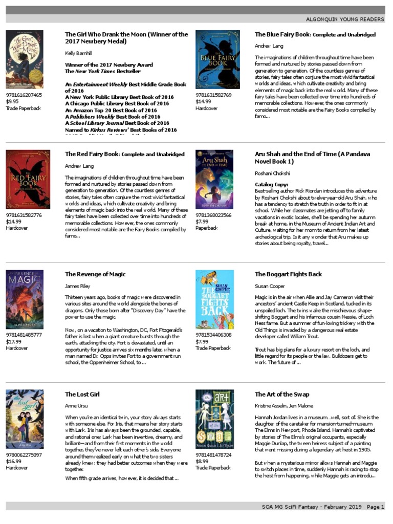 Middle Grade Fantasy & Adventure Books | PDF | Young Adult