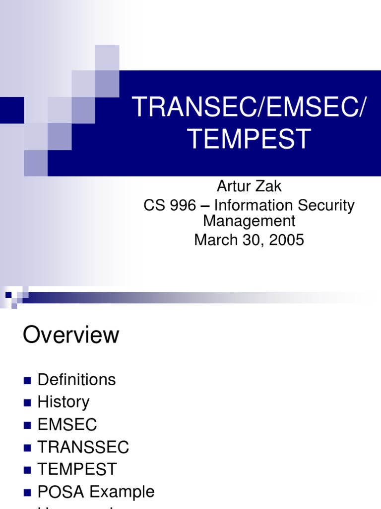 Emsec Tempest | PDF | Telecommunications Engineering | Information And ...
