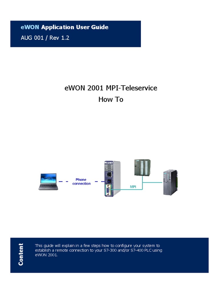 Aug 001 0 en Ewon 2001 Mpi Teleservice | PDF | Ip Address | Computer ...