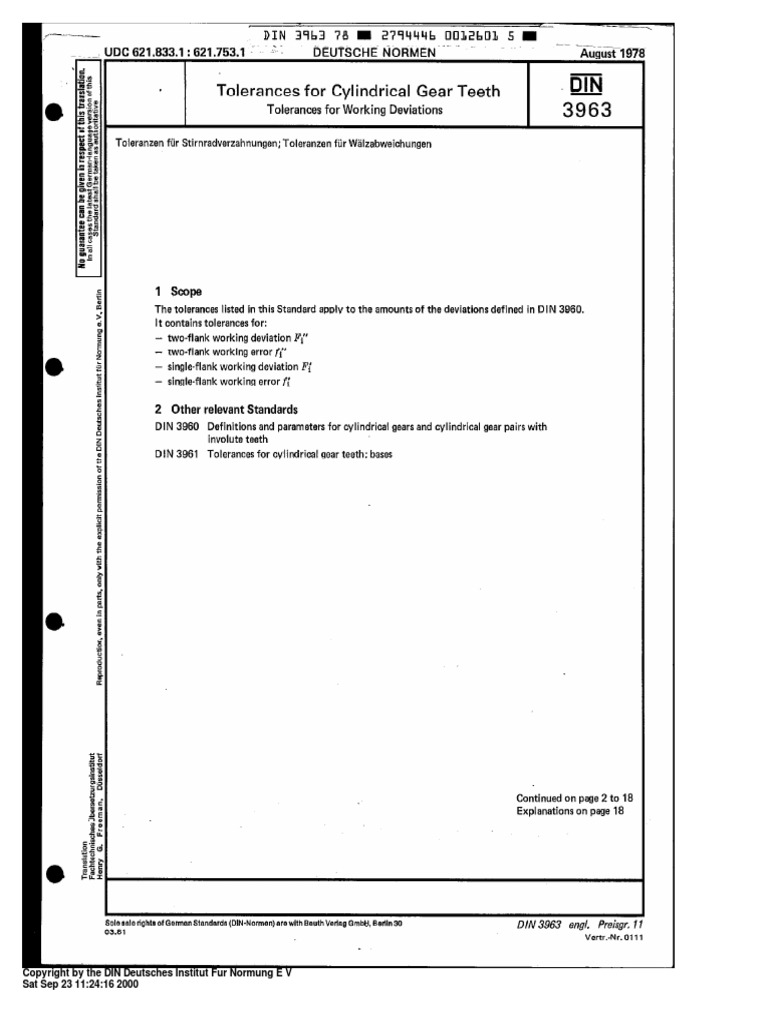 011 - Classes Tolerâncias Cilindricas - DIN-3963 PDF | PDF