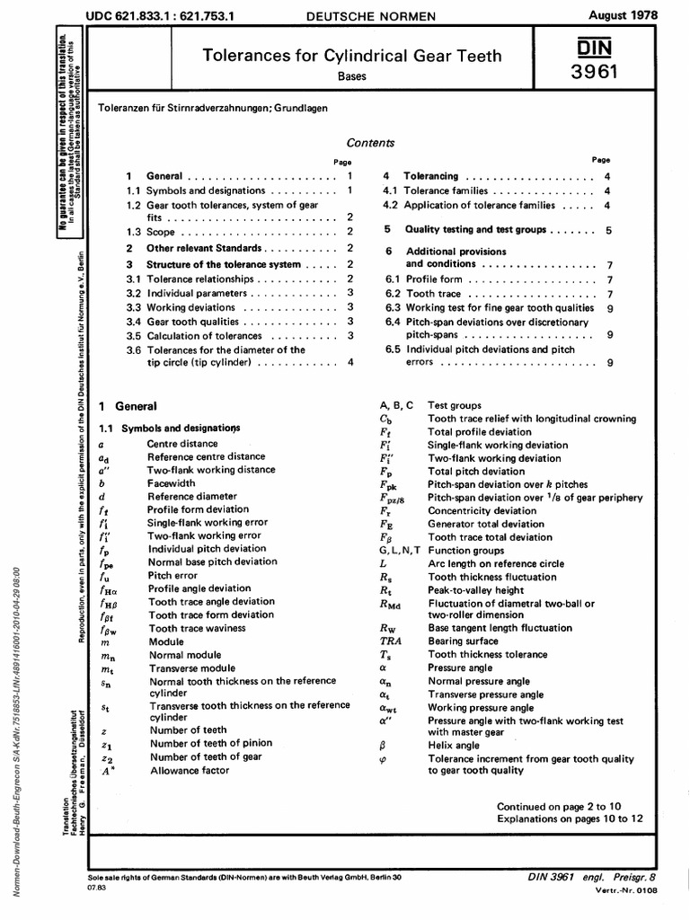 Norma Din 3961 PDF | PDF
